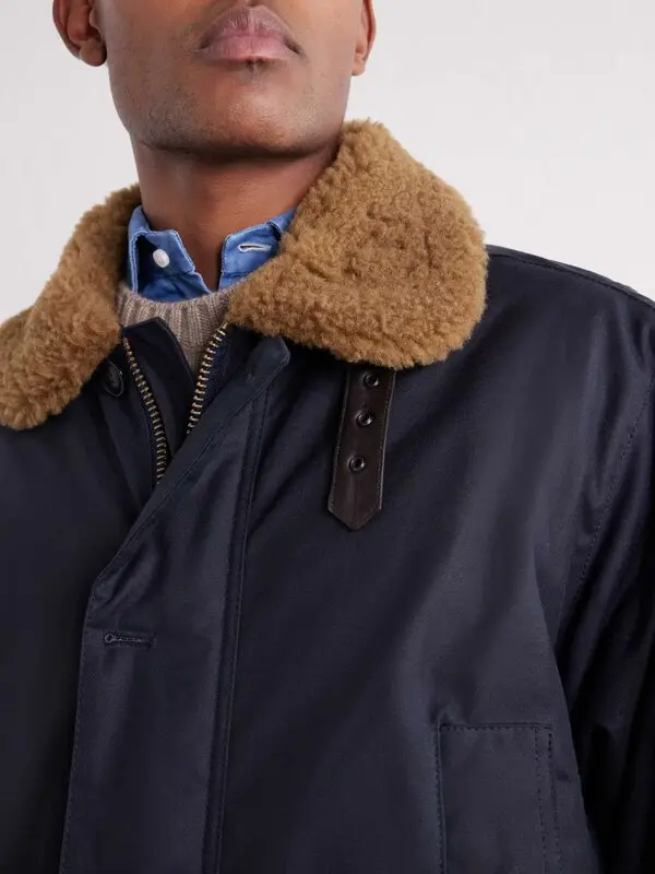 Barbour Winter Endurance Plush-trimmed Waxed-cotton Jacket