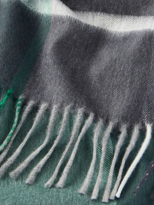 BEGG & CO. Arran Edgar Fringed Checked Cashmere Scarf