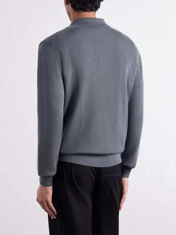 BEGG & CO. Adrien Cashmere And Silk -blend Polo Sweater