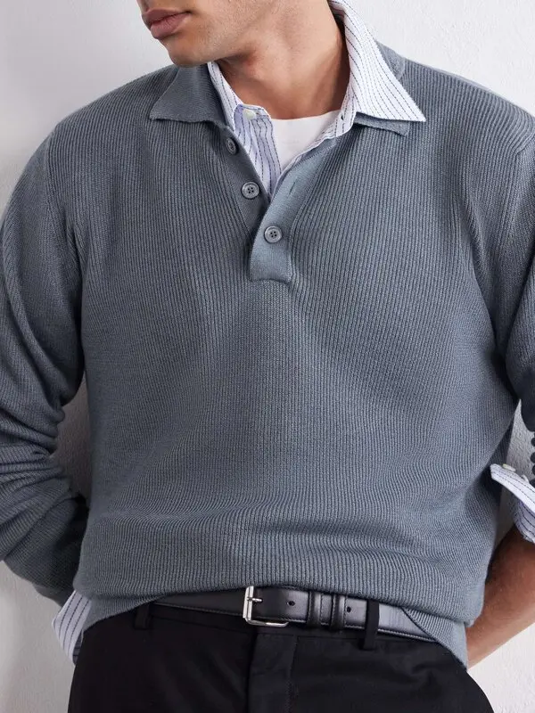 BEGG & CO. Adrien Cashmere And Silk -blend Polo Sweater