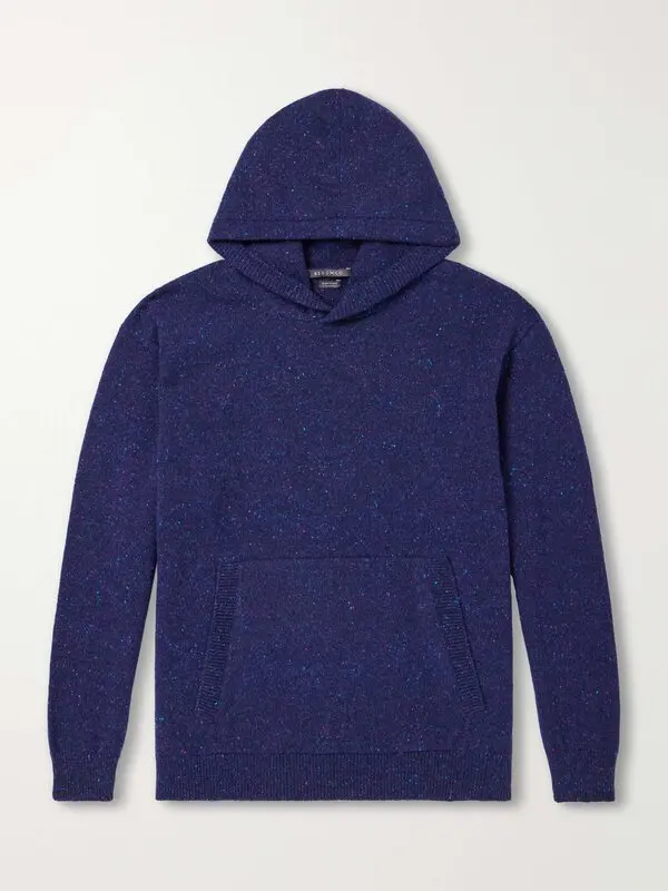 BEGG & CO. Brennan Cashmere Hoodie - Navy
