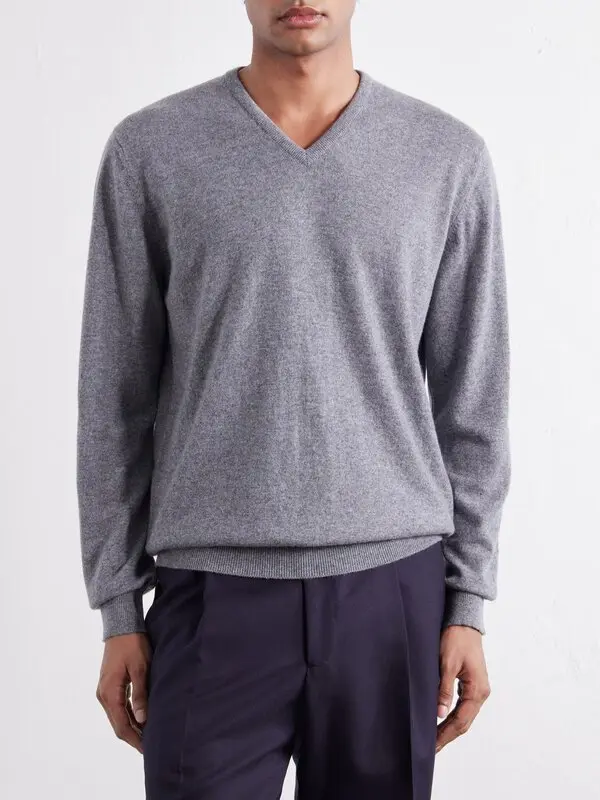 BEGG & CO. Heriot Cashmere Sweater - Gray