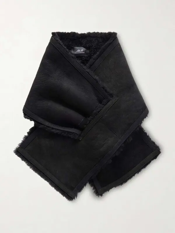 Mr P. Shearling Scarf - Black