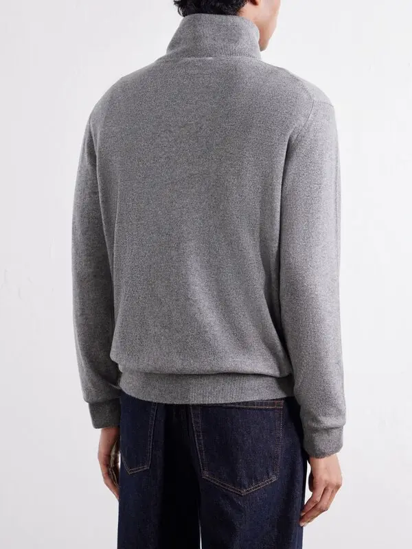BEGG & CO. Heriot Half-zip Cashmere Sweater - Gray
