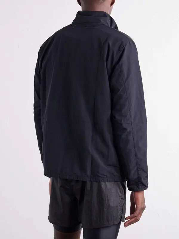 DISTRICT VISION Logo-appliquéd Half-zip Shell Running Jacket
