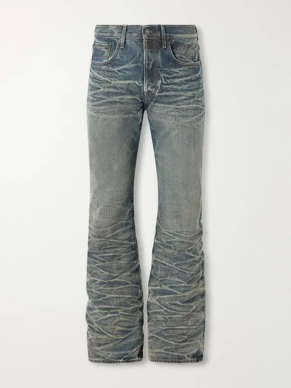 Acne Studios Washed Whiskered Straight-leg Jeans