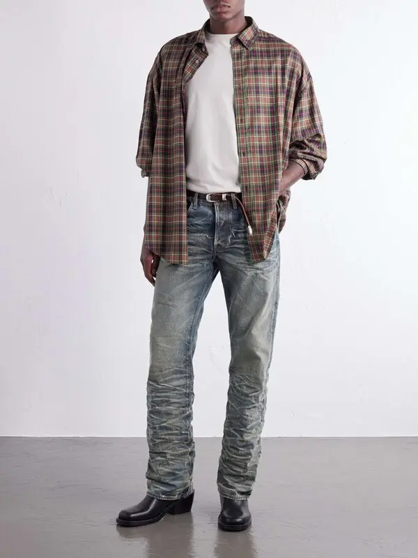 Acne Studios Washed Whiskered Straight-leg Jeans