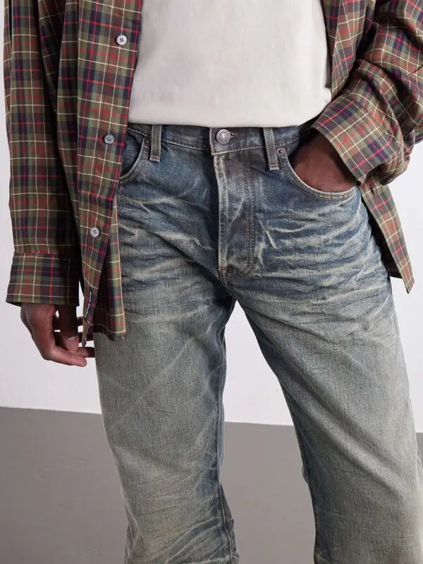 Acne Studios Washed Whiskered Straight-leg Jeans