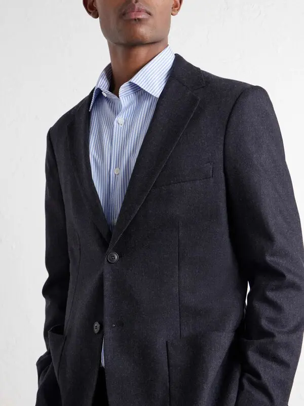 Sunspel Wool And Cashmere-blend Flannel Suit Jacket