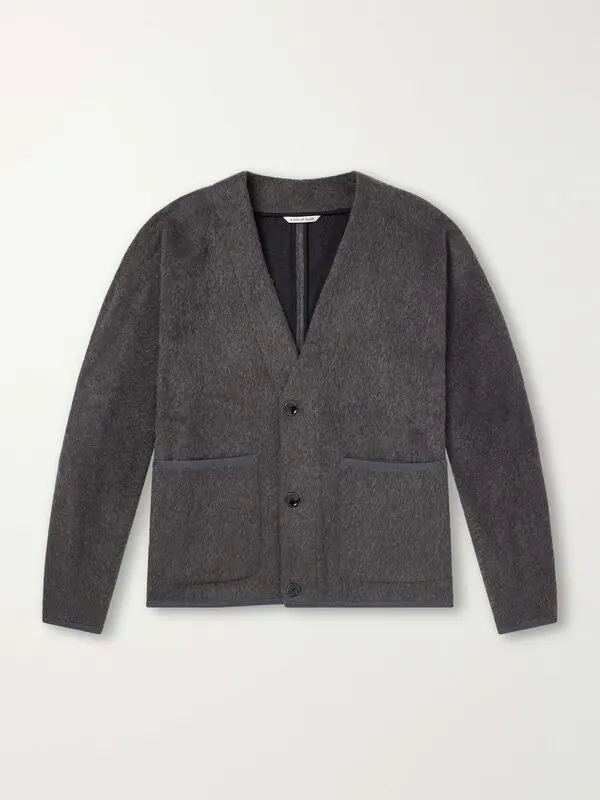 A KIND OF GUISE Kaan Brushed Wool-blend Cardigan - Gray