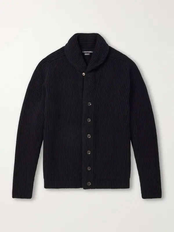BEGG & CO. Yacht Cashmere Cardigan - Black