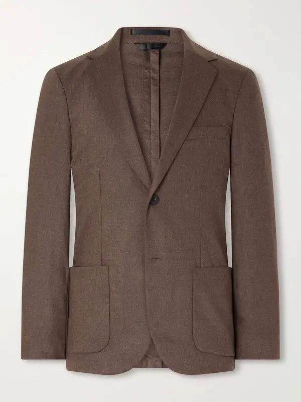 Sunspel Wool And Cashmere-blend Flannel Suit Jacket