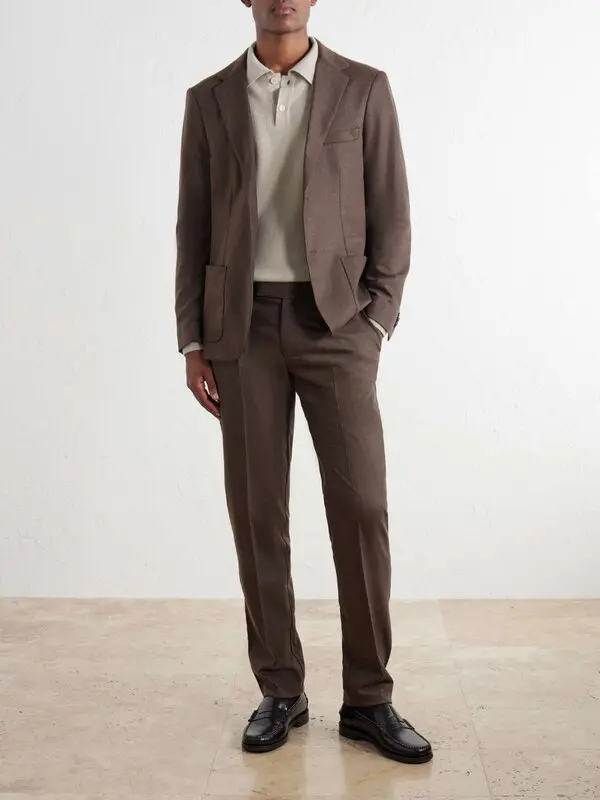 Sunspel Wool And Cashmere-blend Flannel Suit Jacket