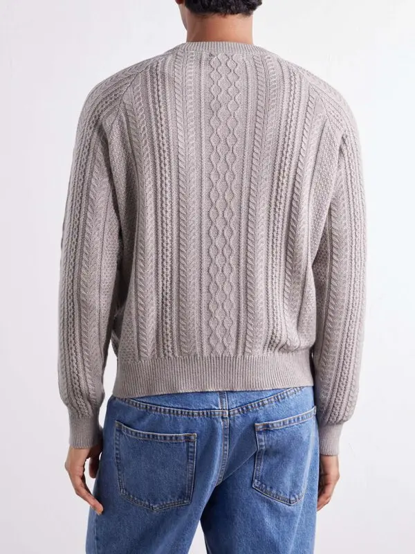 BEGG & CO. Maytime Cable-knit Cashmere-blend Sweater