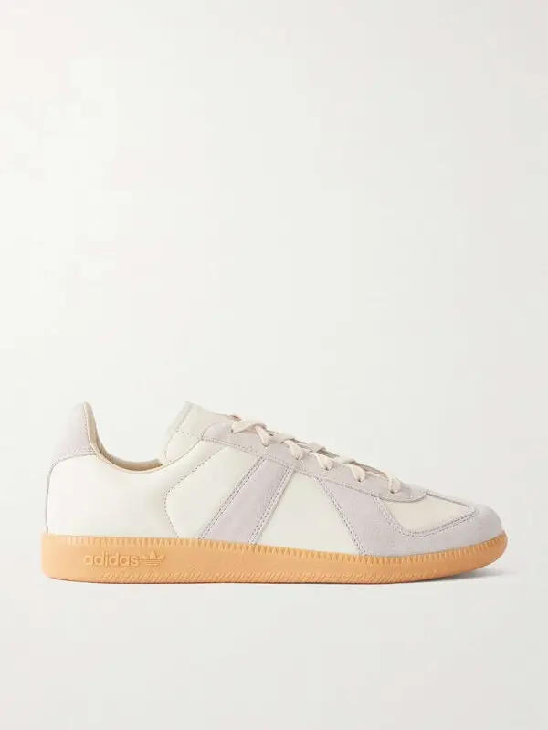 ADIDAS ORIGINALS Bw Army Suede-trimmed Leather Sneakers - Light Gray