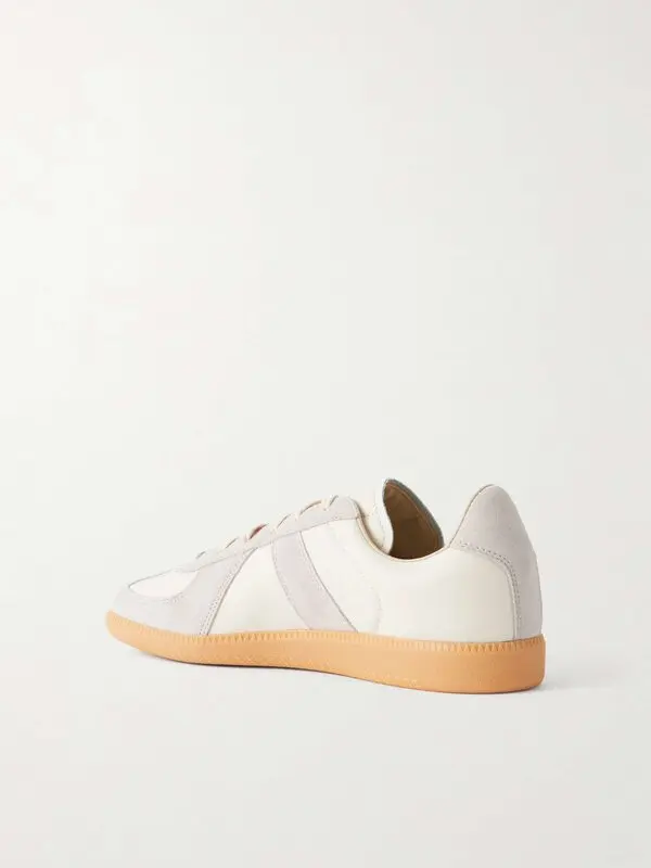 ADIDAS ORIGINALS Bw Army Suede-trimmed Leather Sneakers - Light Gray