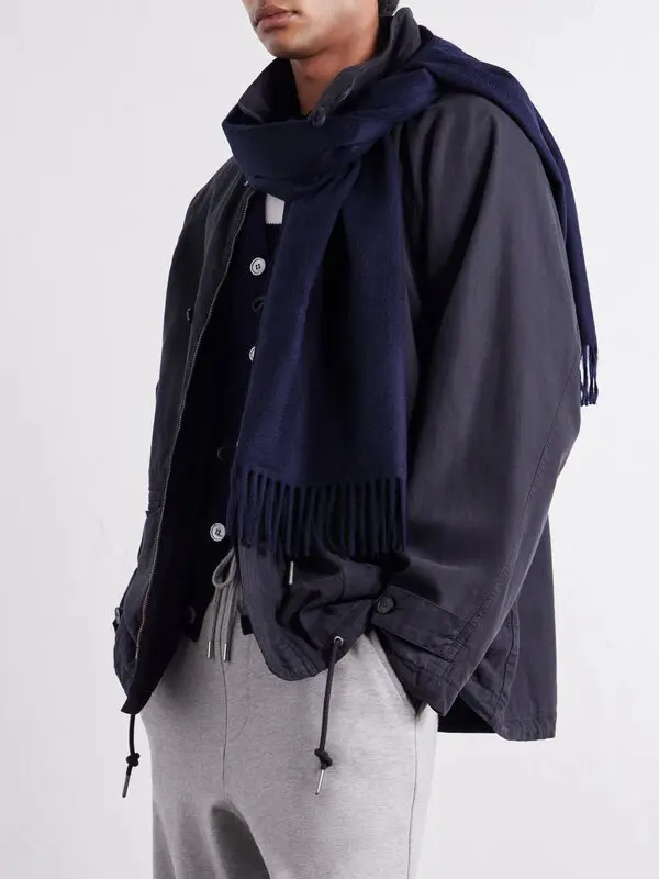 BEGG & CO. Arran Fringed Brushed-cashmere Scarf