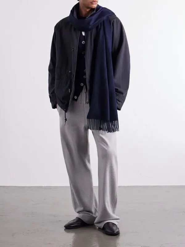 BEGG & CO. Arran Fringed Brushed-cashmere Scarf