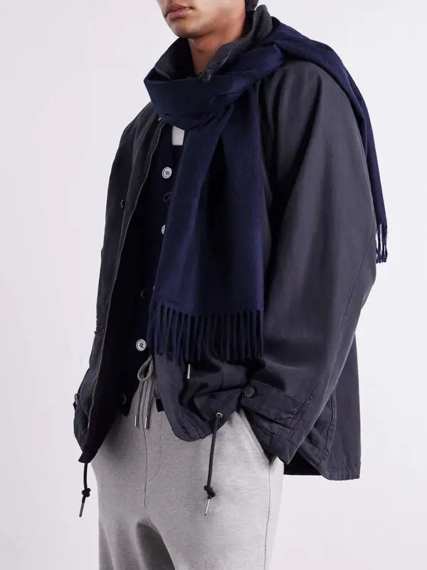BEGG & CO. Arran Fringed Brushed-cashmere Scarf