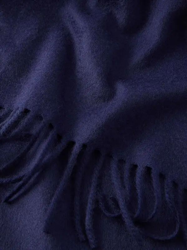 BEGG & CO. Arran Fringed Brushed-cashmere Scarf