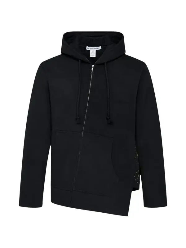 Comme Des Garçons Asymmetric Paint-splatter Hoodie