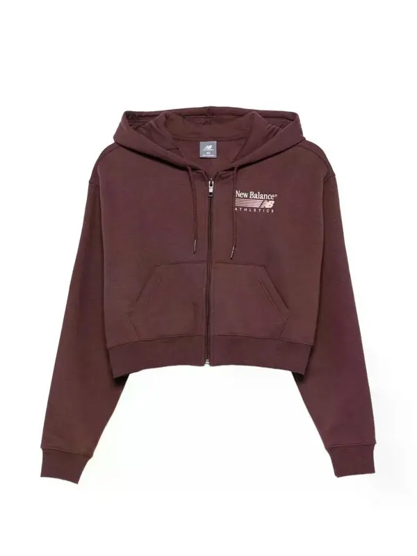 NEW BALANCE Logo-print Cropped Hoodie