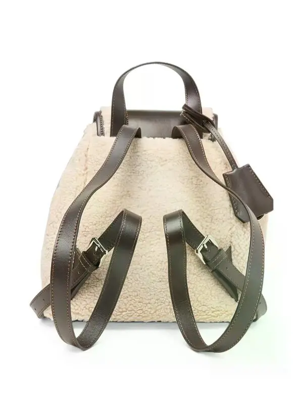 Peserico Shearling-effect Buckled Backpack