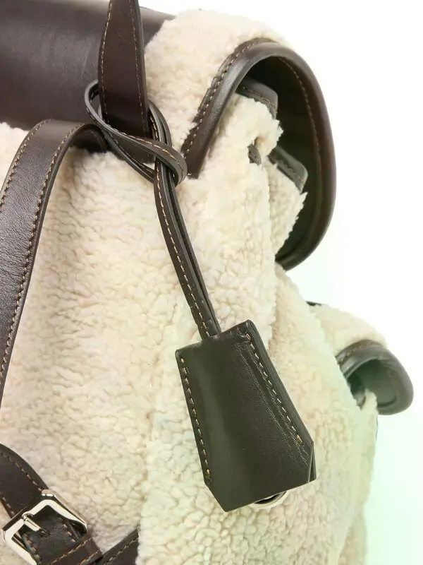 Peserico Shearling-effect Buckled Backpack