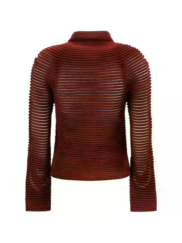 Giorgio Armani Ottoman Ribbed Zip-up Cardigan
