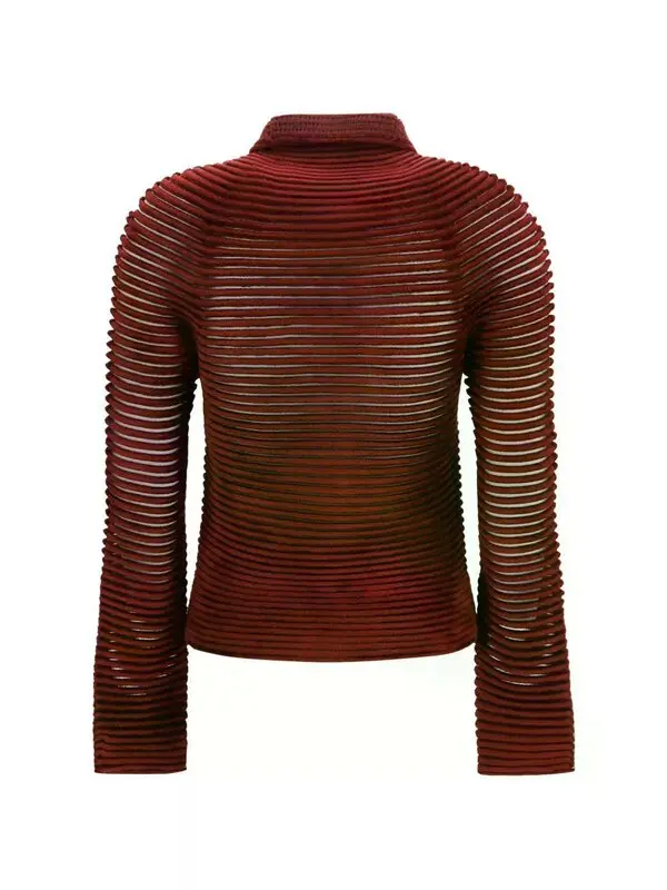 Giorgio Armani Ottoman Ribbed Zip-up Cardigan