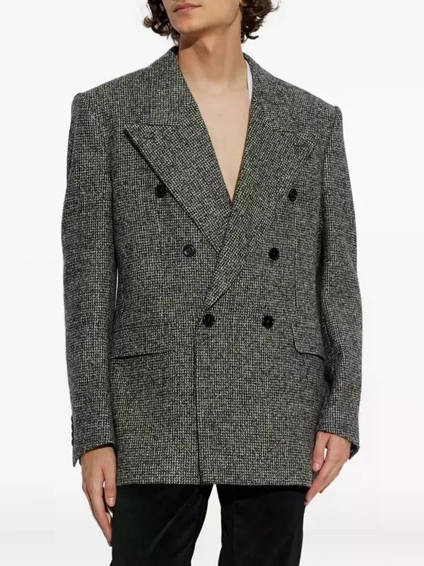 Dolce & Gabbana Sinatra Double-breasted Jacket In Birdseye Wool Blend