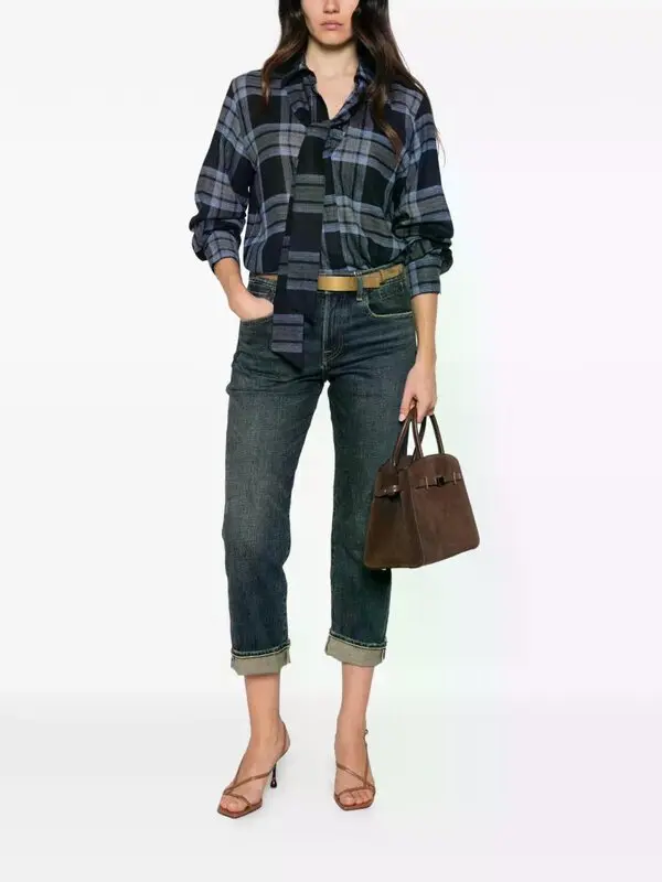 Marella Check-pattern Tie-neck Shirt