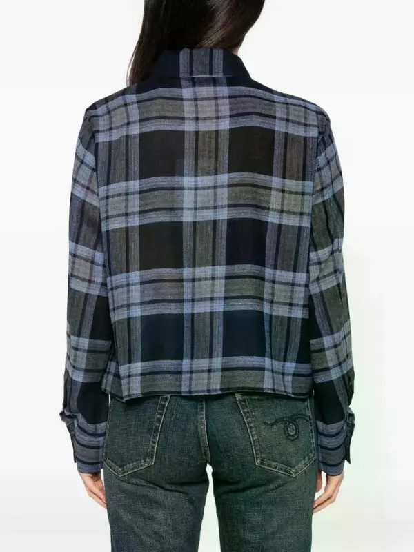 Marella Check-pattern Tie-neck Shirt
