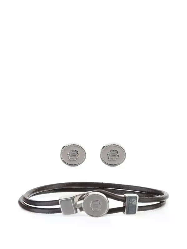BOSS Bracelet And Cufflinks Set - Silver