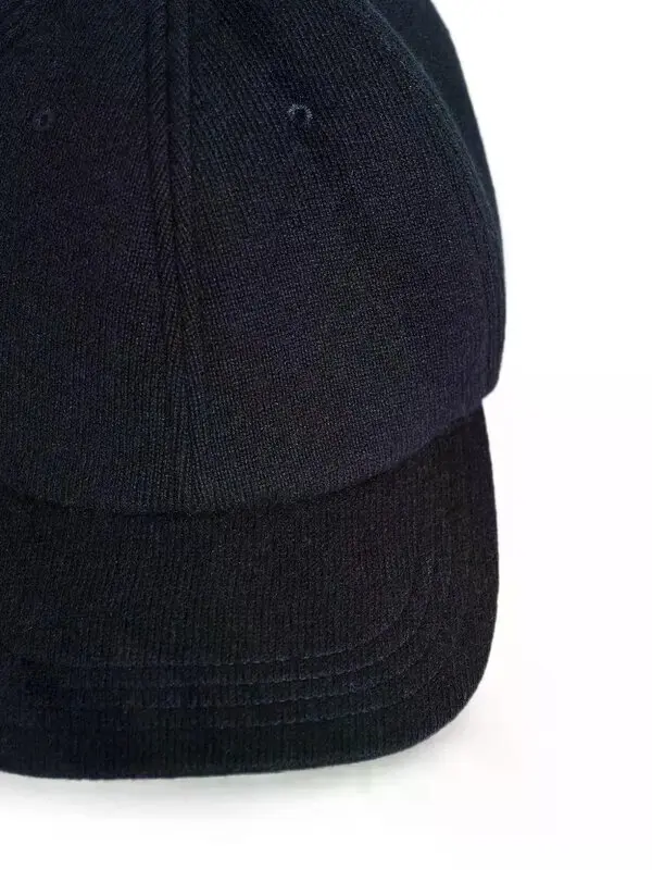 Kiton Leather-trimmed Cashmere-silk Baseball Cap