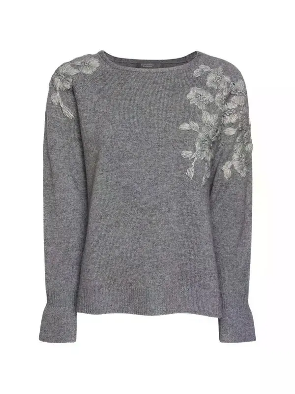 ELENA MIRÒ Floral-embroidered Sweater