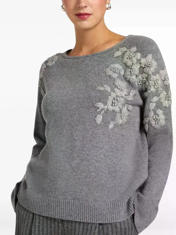 ELENA MIRÒ Floral-embroidered Sweater