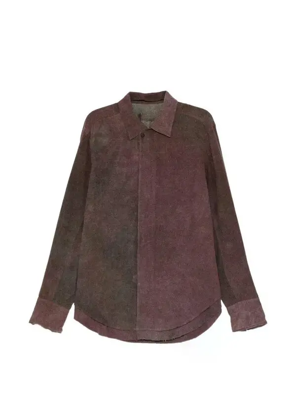 ZIGGY CHEN Faded-effect Concealed-fastening Shirt