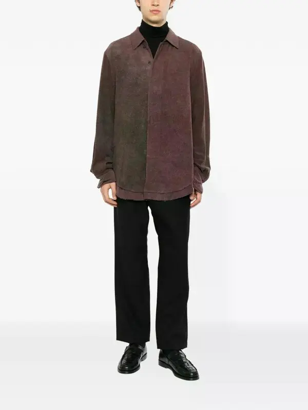 ZIGGY CHEN Faded-effect Concealed-fastening Shirt