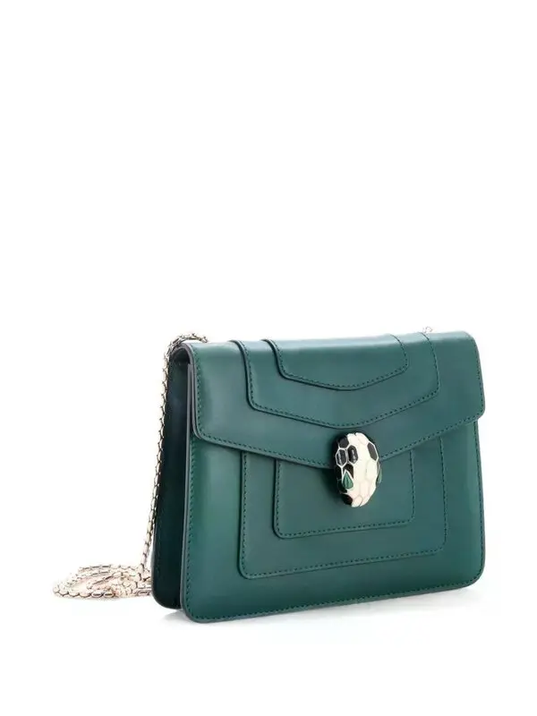 BVLGARI Serpenti Forever Square Shoulder Bag Leather Small Crossbody Bag