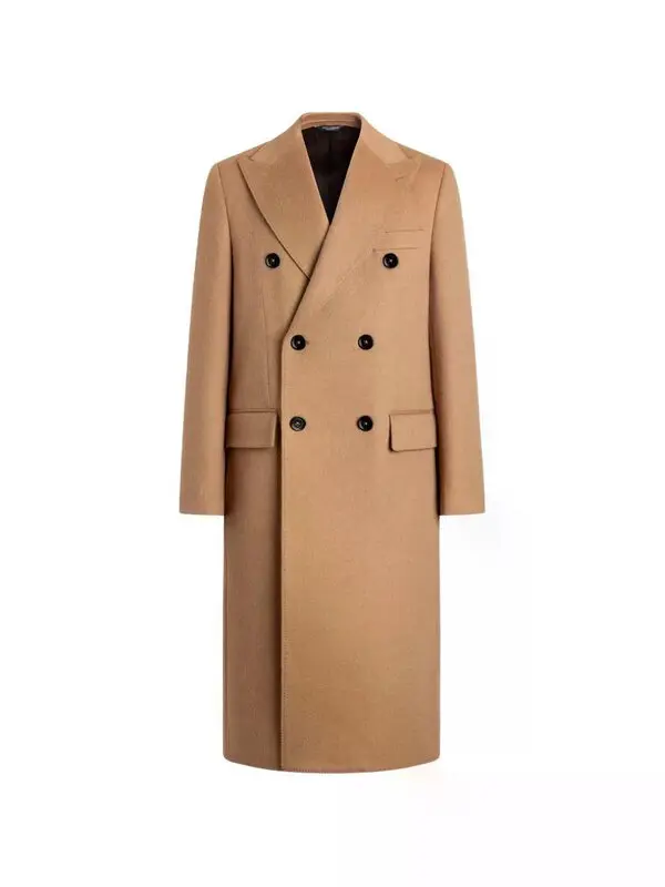Dolce & Gabbana Double-breasted Camel Coat - Neutrals