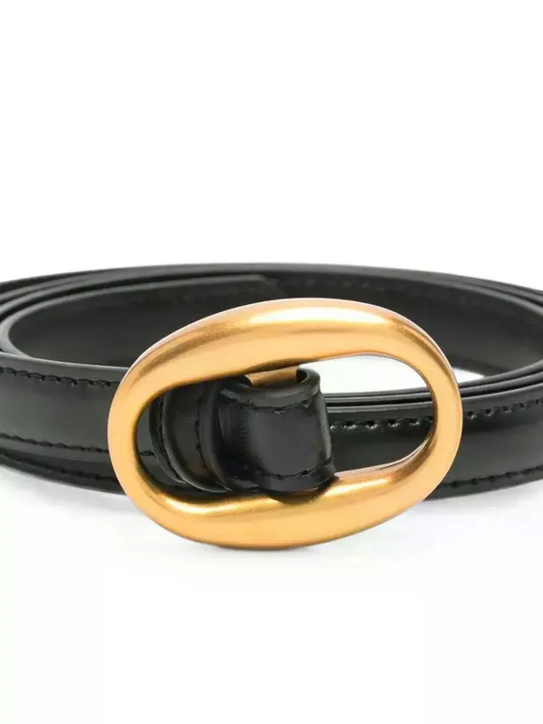 ELEH Oval-buckle Leather Belt