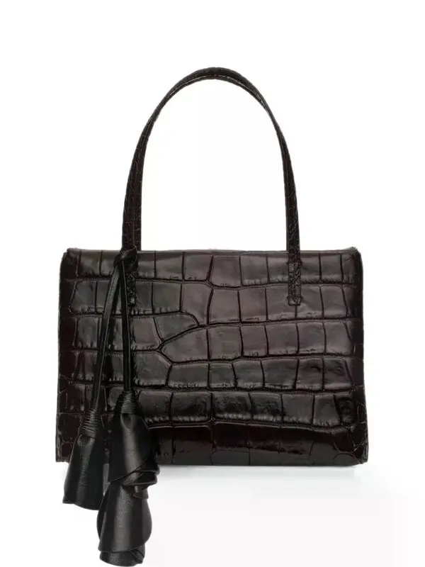 Magda Butrym Barbara Croc-effect Floral-pendant Tote Bag