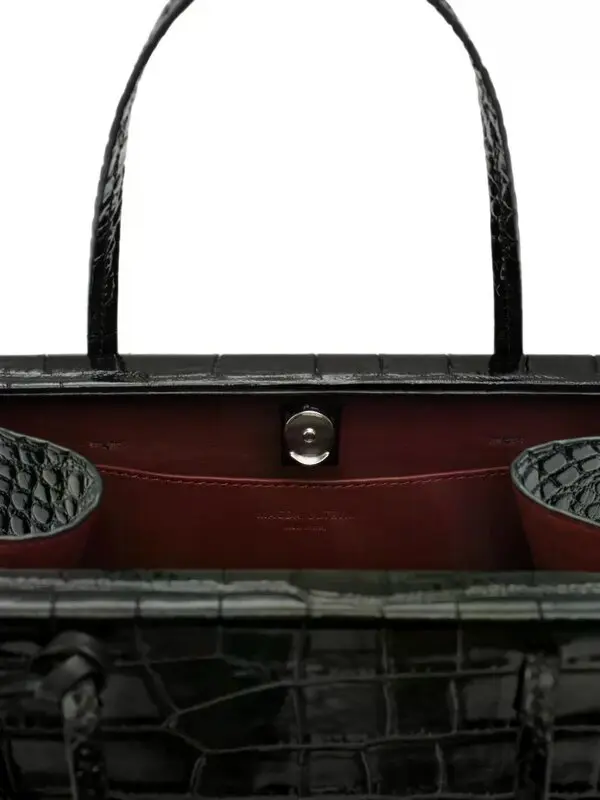 Magda Butrym Barbara Croc-effect Floral-pendant Tote Bag