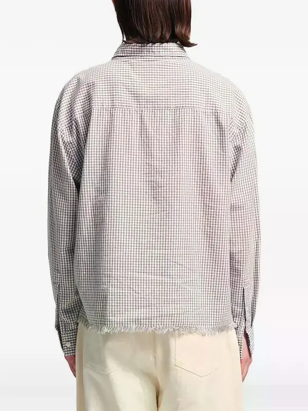 BRAM’S FRUIT Gingham Distressed-effect Shirt