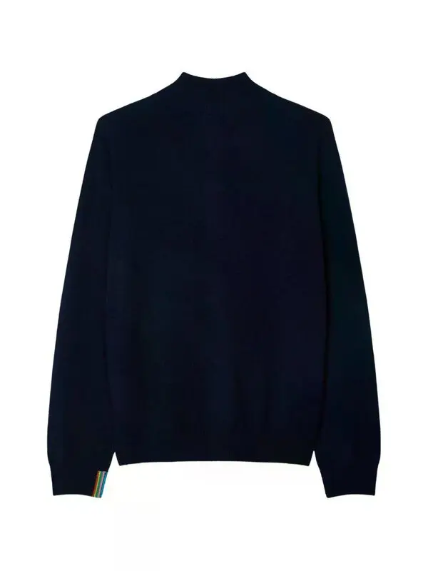 Paul Smith Navy Cashmere Zip Cardigan