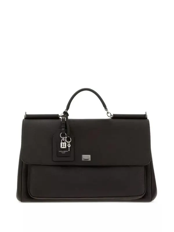 Dolce & Gabbana My Sicily Grained-leather Tote Bag - Brown