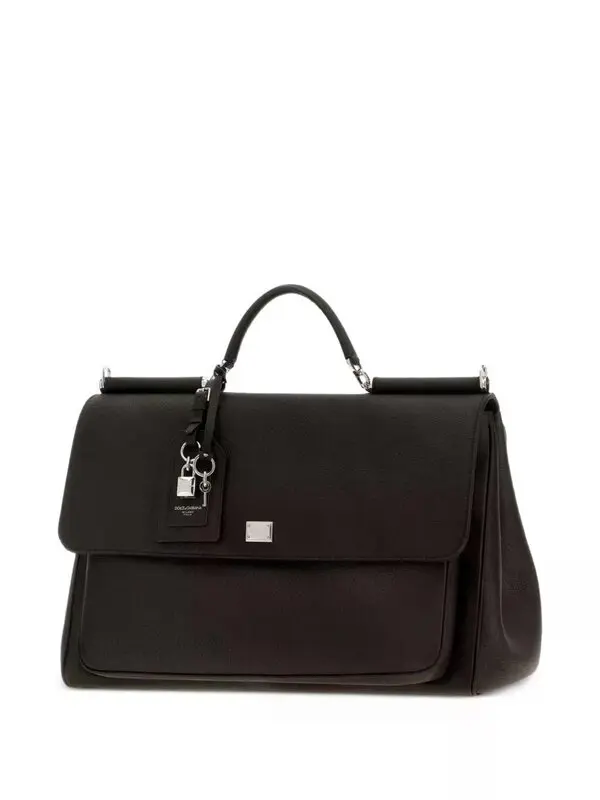 Dolce & Gabbana My Sicily Grained-leather Tote Bag - Brown
