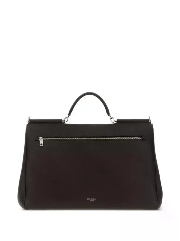 Dolce & Gabbana My Sicily Grained-leather Tote Bag - Brown
