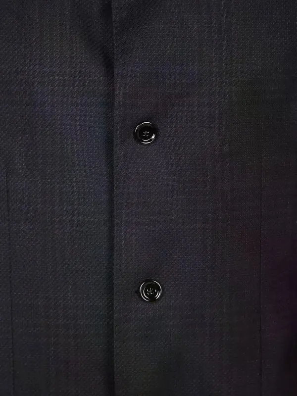LARDINI Check-pattern Mandarin-collar Jacket